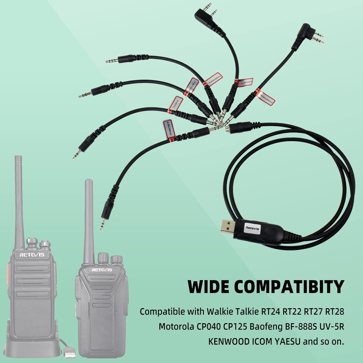 Cavo di Programmazione 6 in 1 USB Motorola HYT ICOM Baofeng KENWOOD YAESU